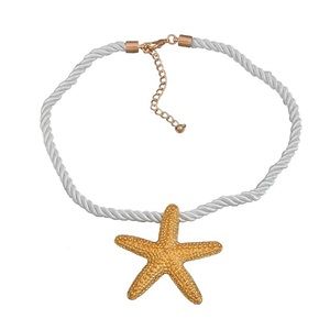 Zara | Jewelry | Zara Gold Seashore Necklaces Sea Shell Starfish Shell ...